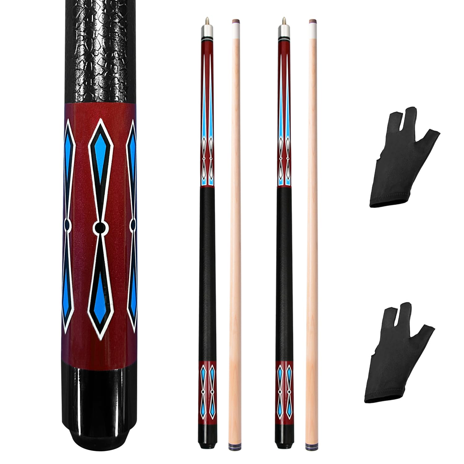 Mua Set of 2 Pool Cue Stick,58" 2 Piece Maple Billiard Cue Stick trên ...