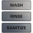 Amazon.com: All Quality Standard WASH RINSE SANITIZE Sign Set of 3 Bay ...