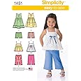 Amazon.com: Simplicity 1451 Easy to Sew Toddler Girl's Dress, Top ...