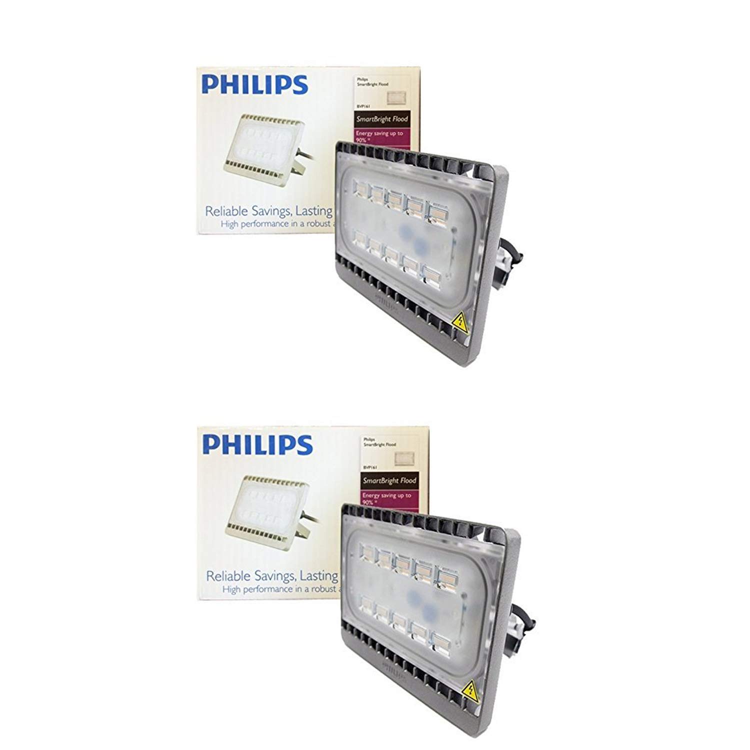 Buy Philips BVP161 LED26 30W 220-240V Smart Bright Flood Light (Cool Day White, Grey, Pack of 2 ...