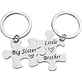 Amazon.com: Sister Brother Keychain Set Brother and Sister Gifts for ...