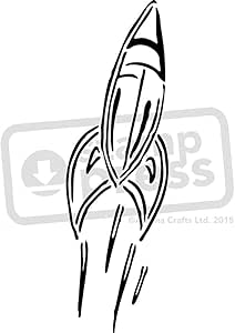 Amazon.com: A5 'Rocket Ship' Wall Stencil / Template (WS00010532)