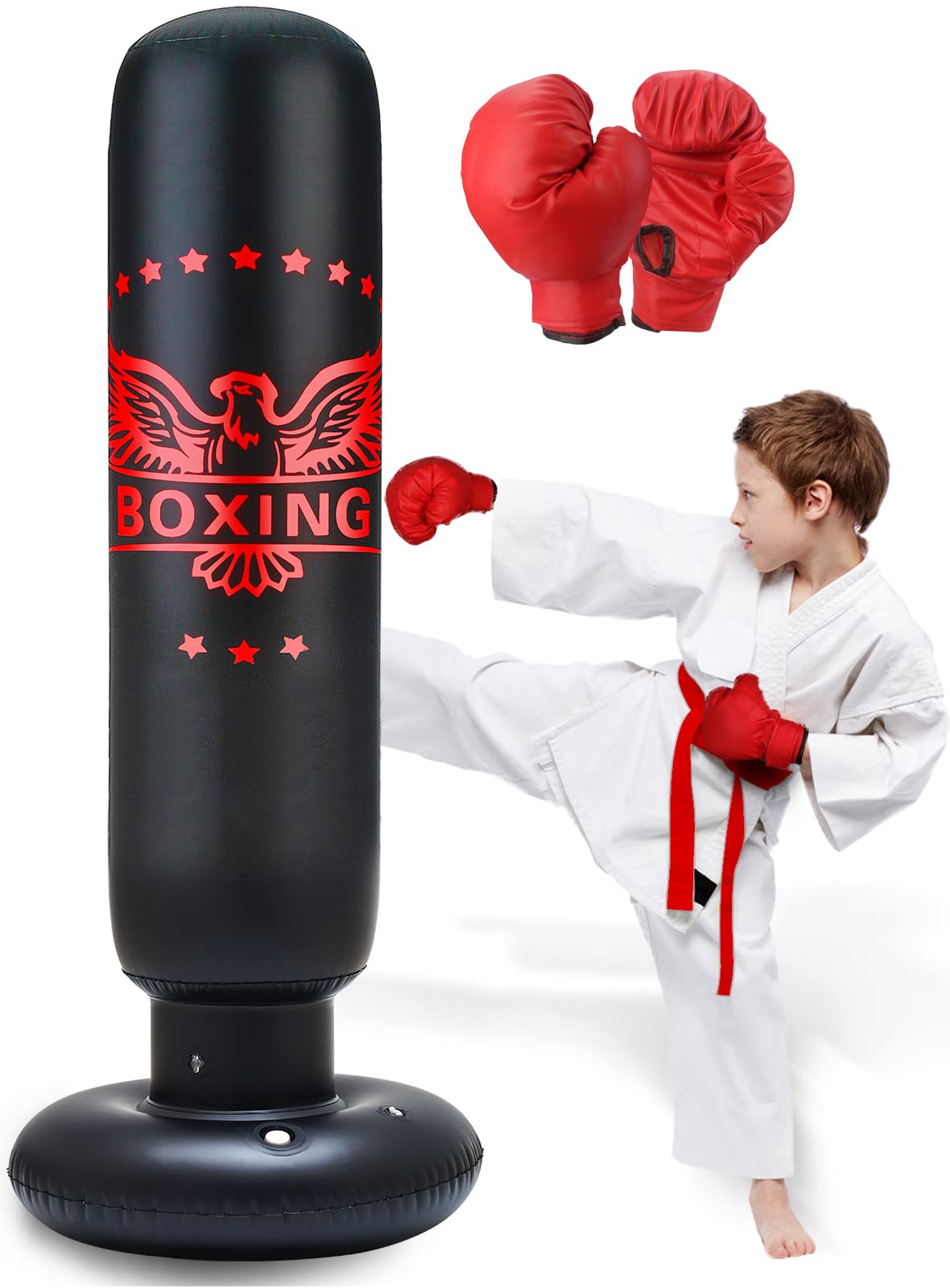 Mua Inflatable Punching Bag for Kids 63 inch Freestanding Boxing ...