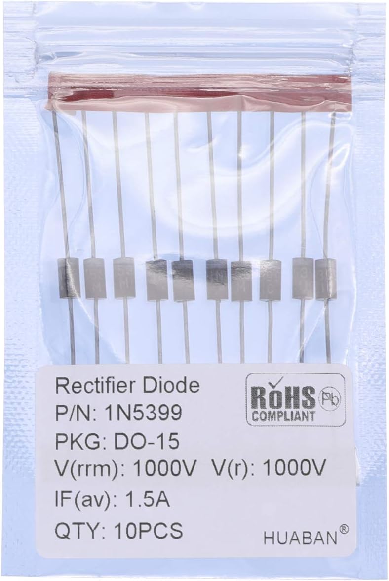 Amazon.co.jp： 10PCS 1N5399 Rectifier Diode 1.5A 1000V DO-15 (DO-204AC ...