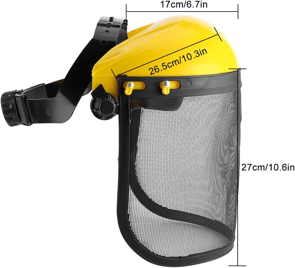 TOPINCN Chainsaw Brushcutter Safety Helmet With Mesh Security Visor ...