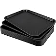 Amazon.com | HEIHAK 10 Pack Black Plastic Fast Food Tray, 14 x 10 Inch ...