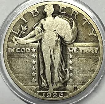 1926 U.S. Standing Liberty Silver Quarter Dollar, (1-Coin) Strong Full ...