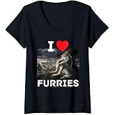 Amazon.com: I Heart Furries Funny Cringe Furry Alpha Werewolf Wolf Meme ...