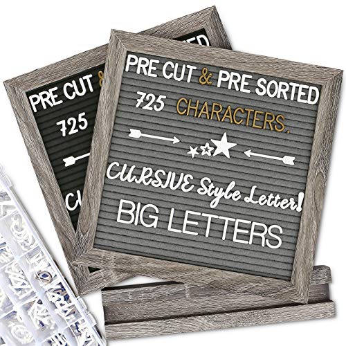Double Sided Felt Letter Board with Letters - Pre Cut & Sorted 725 ...