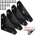 Amazon.com: 4Pcs Corner Bracket Black Angle Bracket Corner Brace, Metal ...