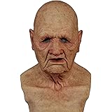 Amazon.com: EAGSTRIKY Old Man Mask Realistic Latex Scary Old Man Mask ...
