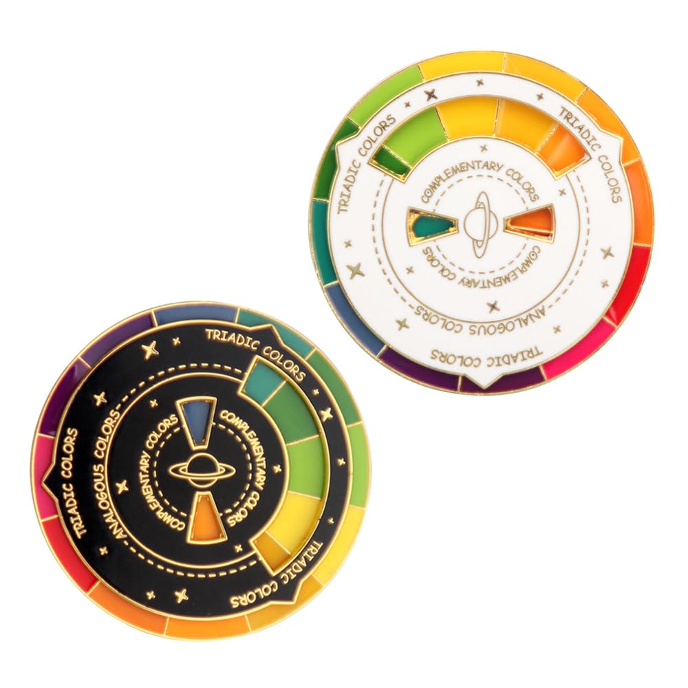 Mua Color Wheel Enamel Pins - Creative Spinning Color Wheel Lapel Pins ...