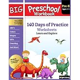 Big Preschool Workbook: Ages 3 - 5, 140+ Days of PreK Learning ...