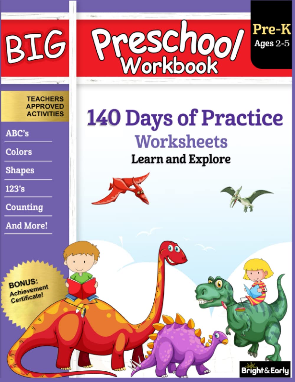 Mua Big Preschool Workbook: Ages 2-5, 140+ Worksheets of PreK Learning ...
