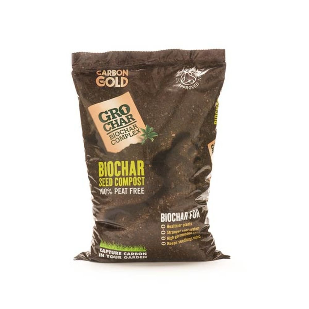 Biochar Seed Compost Organic and Peat Free Grochar 8ltr Bag: Amazon.co ...
