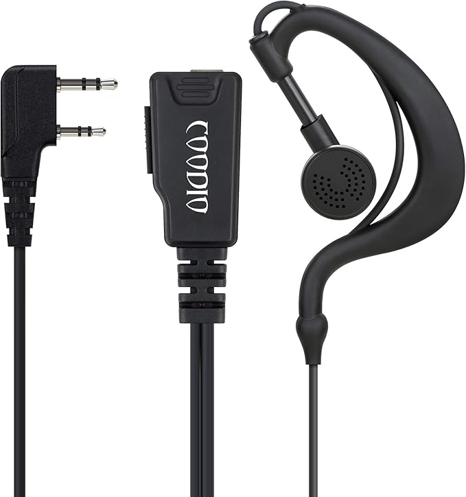 COODIO Kenwood Radio Auriculares 2 Pin Forma G Micro-Auricular ...