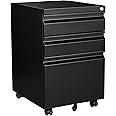 Amazon.com: STANI 3 Drawer Mobile File Cabinet with Lock Rolling Mobile ...
