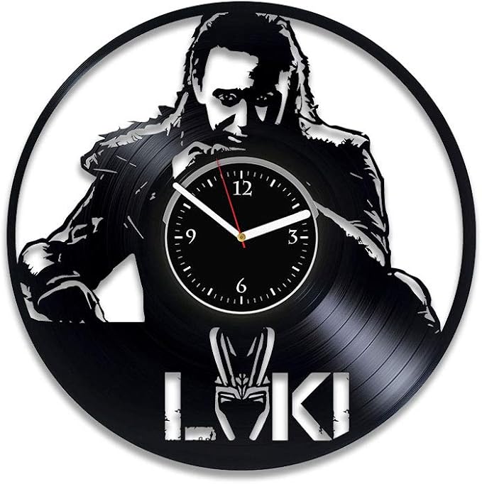 Amazon.com: Clock Loki Vinyl Wall Clock Marvel Comics Home Decor Loki ...