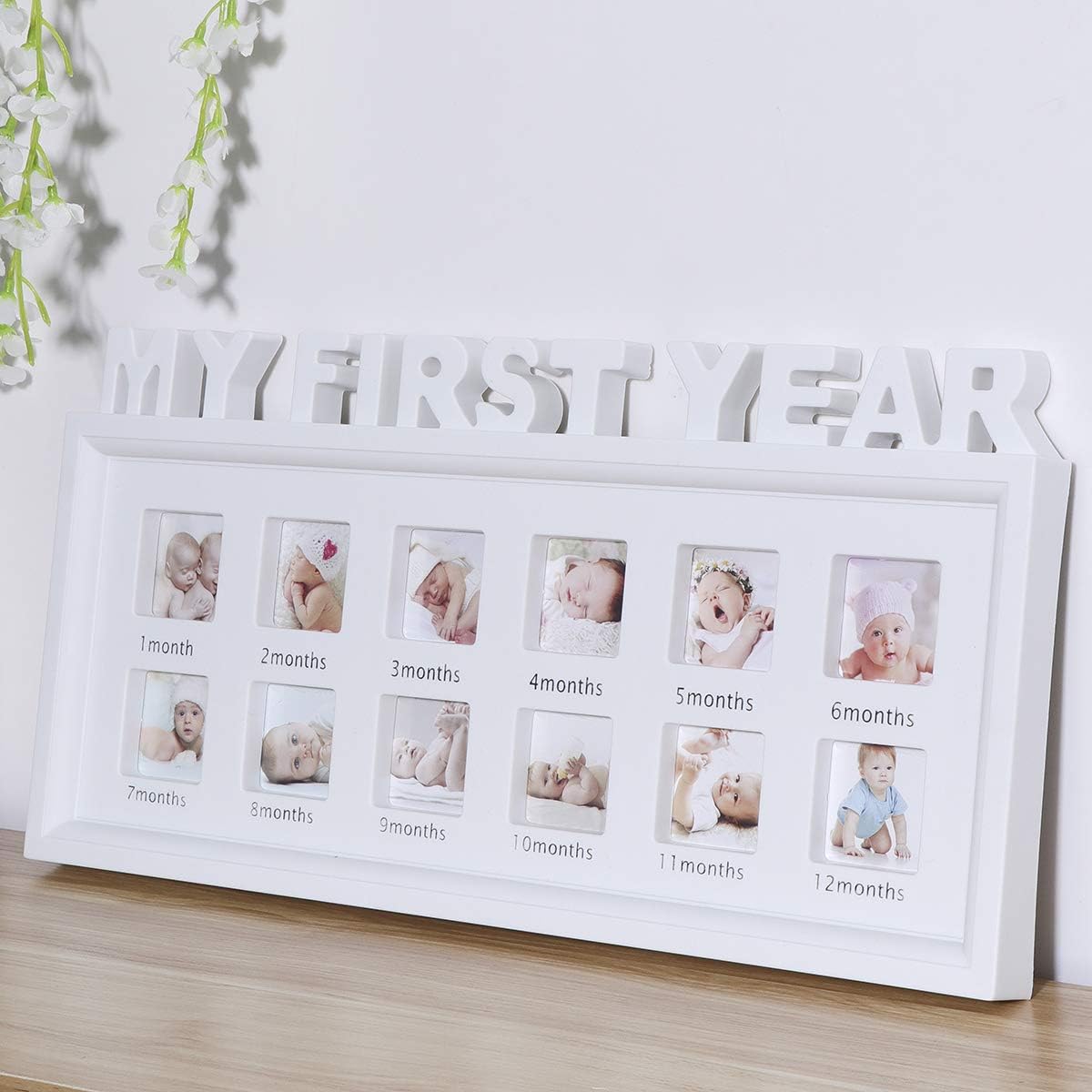 Winomo My First Year Photo Frame 12 Collage Photo Frame Memory New Baby ...