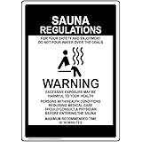 Amazon.com : Warning Sauna/Steam Room Regulations Sign (Measuring 12 x ...