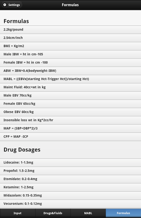 Anesthesia Calculator:Amazon.com:Appstore for Android