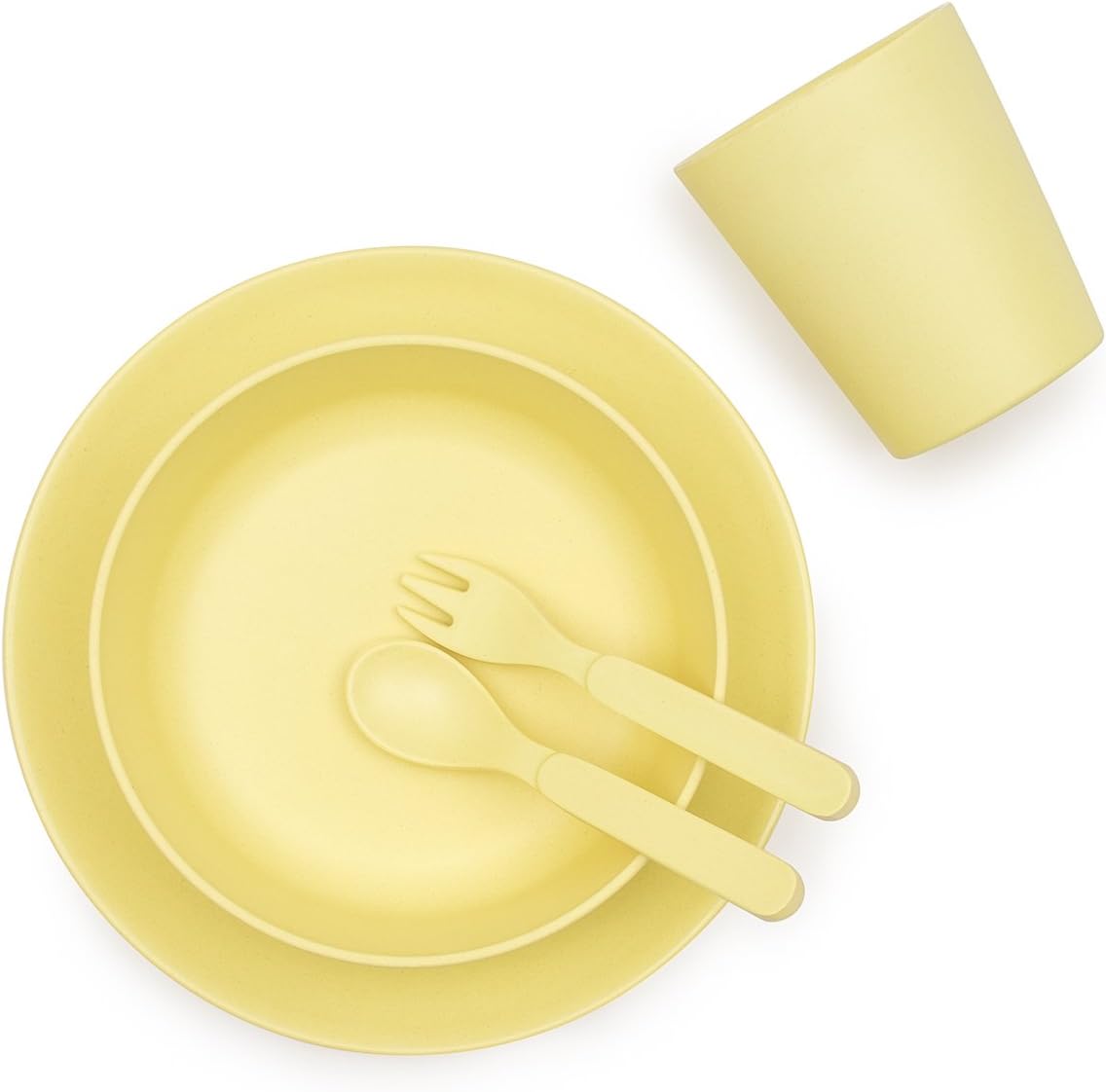 BoBo and Boo Bamboo 5 Piece Dinner Set (7 Colours Available) – Yellow ...