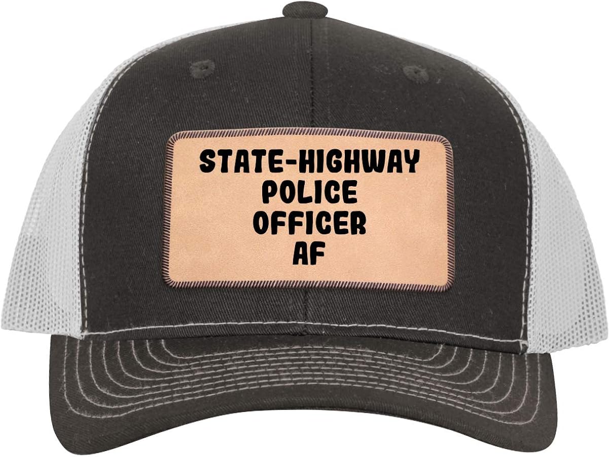 Amazon.com: State-Highway Police Officer AF - Leather Light Brown Patch ...