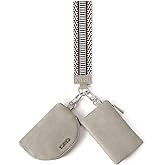 Amazon.com: CLUCI Dual Pouch Wristlet Wallet Detachable Leather ...