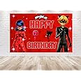 Amazon.com: 5x3 FT Miraculous Ladybug Backdrop for Birthday Party ...