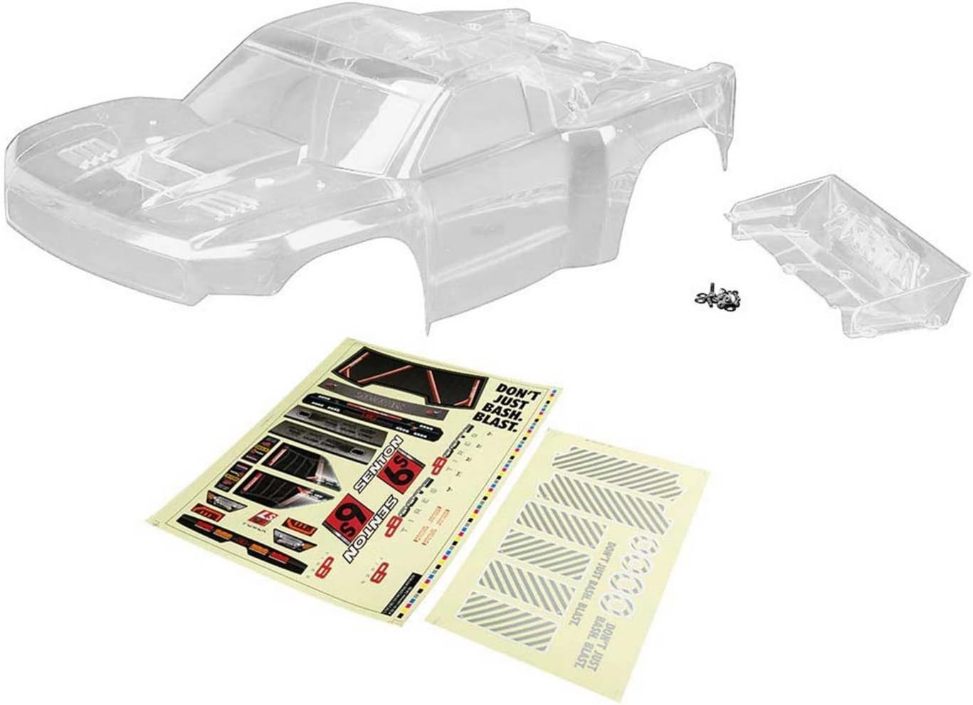 Amazon.com: ARRMA 1/10 Clear Body with Decals: Senton 6S BLX, ARAC3408 ...