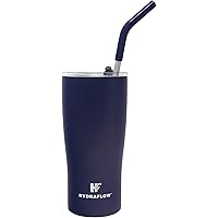 Amazon.com | HYDRAFLOW Capri - 30oz Tumbler with Straw - Triple Wall ...
