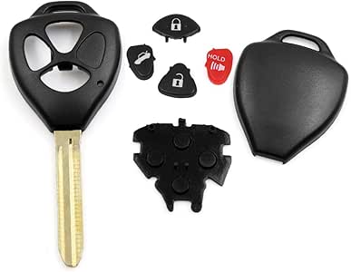 Amazon.com: uxcell New 3 Buttons Uncut Key Fob Remote Control Case Shell Replacement HYQ12BBY ...