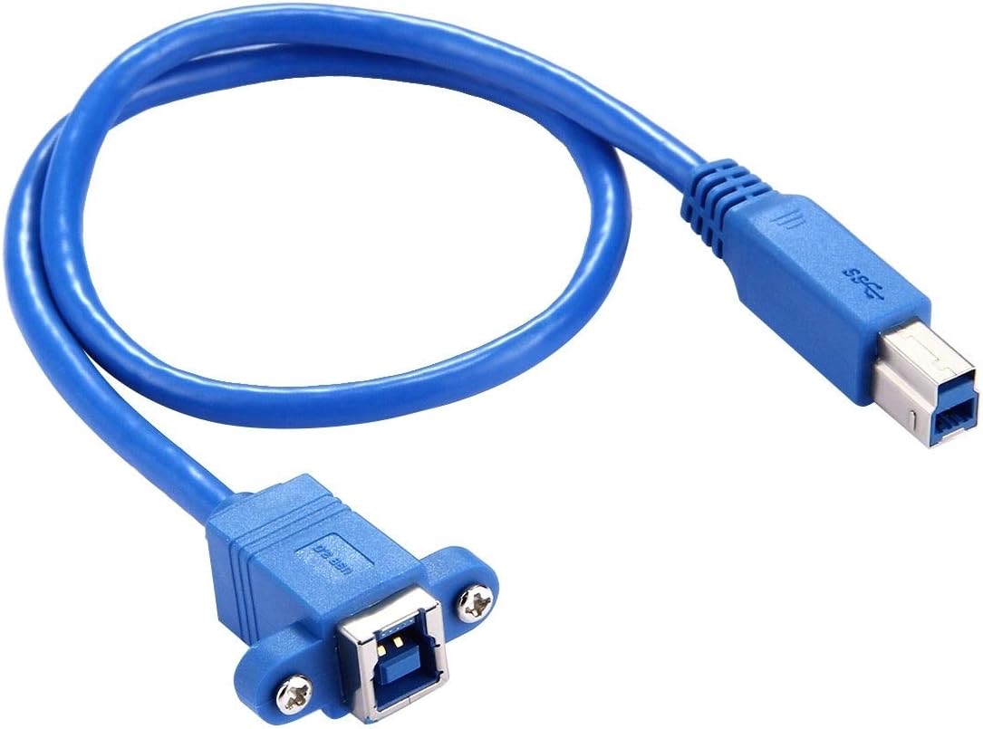 Desconocido Cable de Ordenador, Cable de 50 cm, USB 3.0 B Hembra a B ...