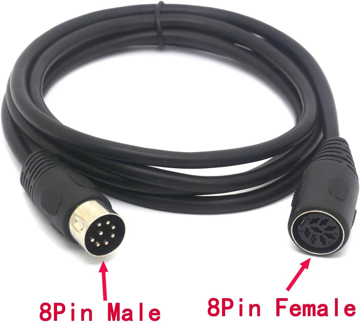 Tomost MIDI Cable 8 Pin Din Male to Female Adapter Cord for Bang ...