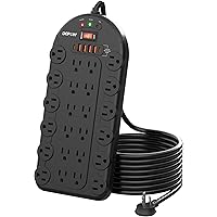 TROND Power Bar with Surge Protector, 22 Widely Spaced Outlets 4 USB ...