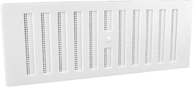 9" x 3" White Plastic Adjustable Air Vent Grille With Flyscreen Cover ...