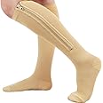 Amazon.com: Ailaka Medical 15-20 mmHg Zipper Compression Socks Women ...