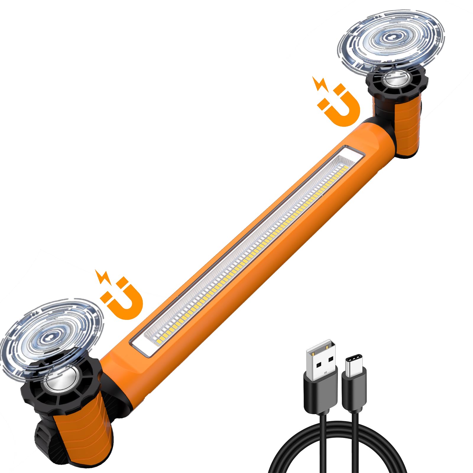 MEIHUA Rechargeable LED Work Light, 3000LM Magnetic Work Light ...