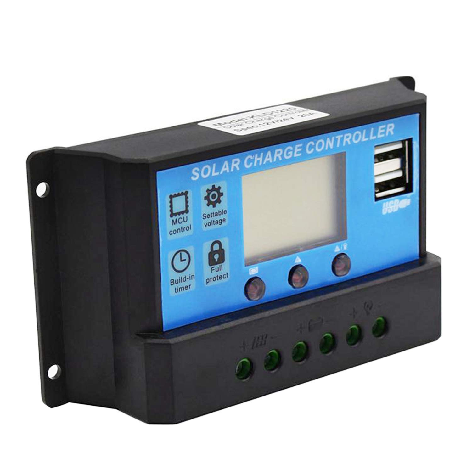 DOKIO 10A 12V/24V Solar Charge Controller Intelligent Charge Regulator ...