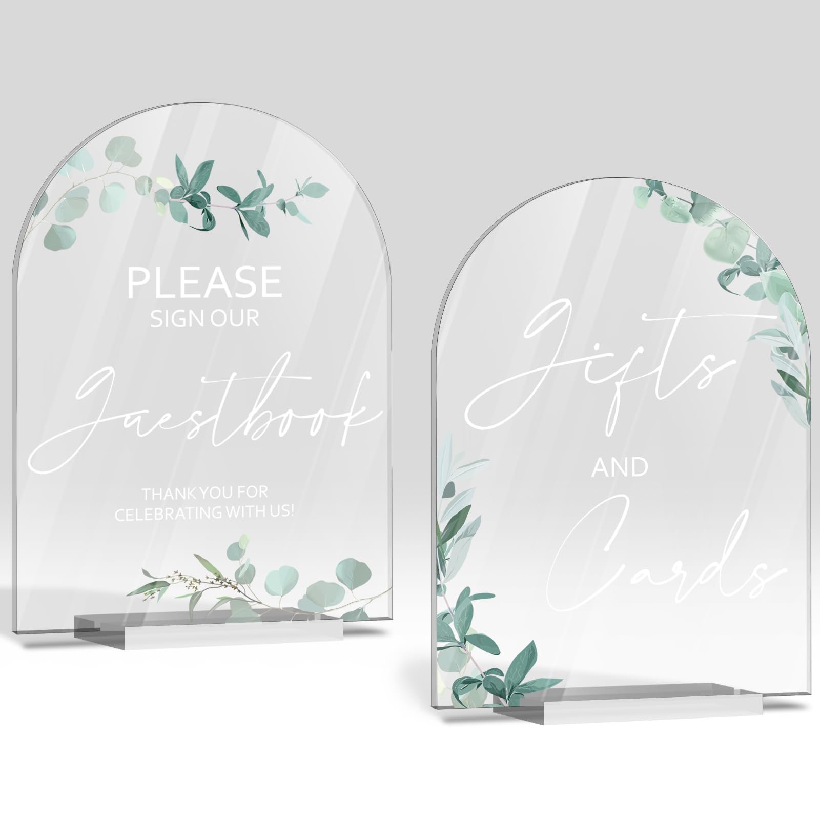 Vienrose 2pcs Acrylic Wedding Signs for Ceremony and Reception 5x7 Inch ...