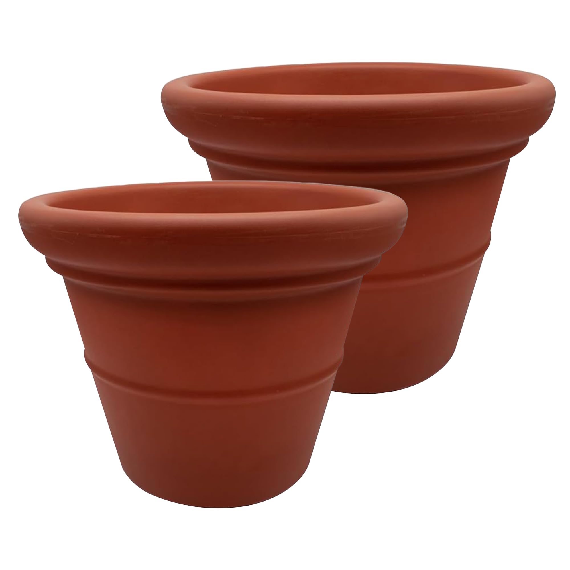 The HC Companies Terrazzo Large Round Plastic Plant Pot w/Rolled Rim ...