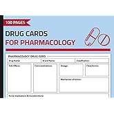 Amazon.com: Drug Cards for Pharmacology: Nursing Student Drug Card Book ...