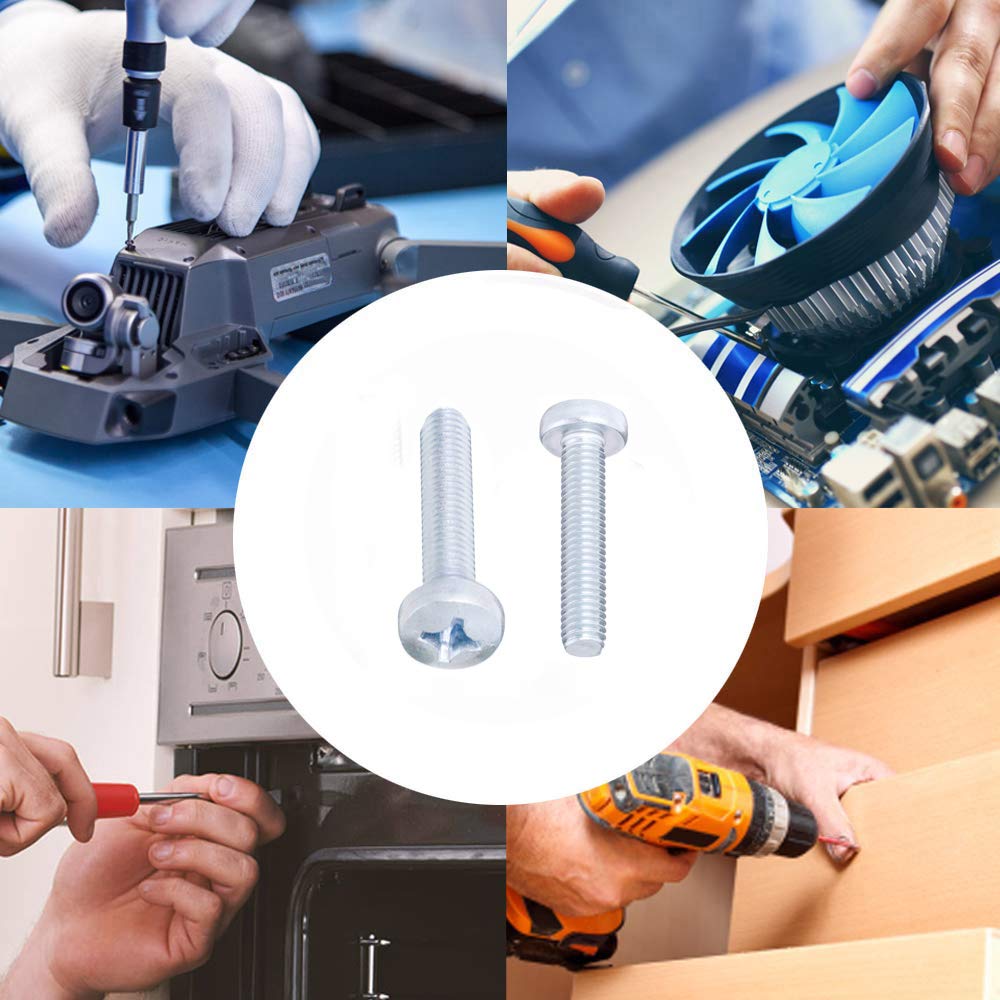 Fasteners Zinc Plated Finish M8-1.25 40mm 304 Stainless Steel Cross ...