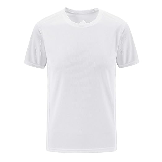 Buy Men's Quick Drying Breathable Shirts Short Sleeve T Shirt,White,L ...