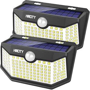Amazon.com: HMCITY Solar Lights Outdoor 120 LED with Lights Reflector ...