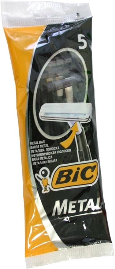 Amazon.com: Bic Metal Men's Disposable Shaving Razors, 5-Count x 5 ...