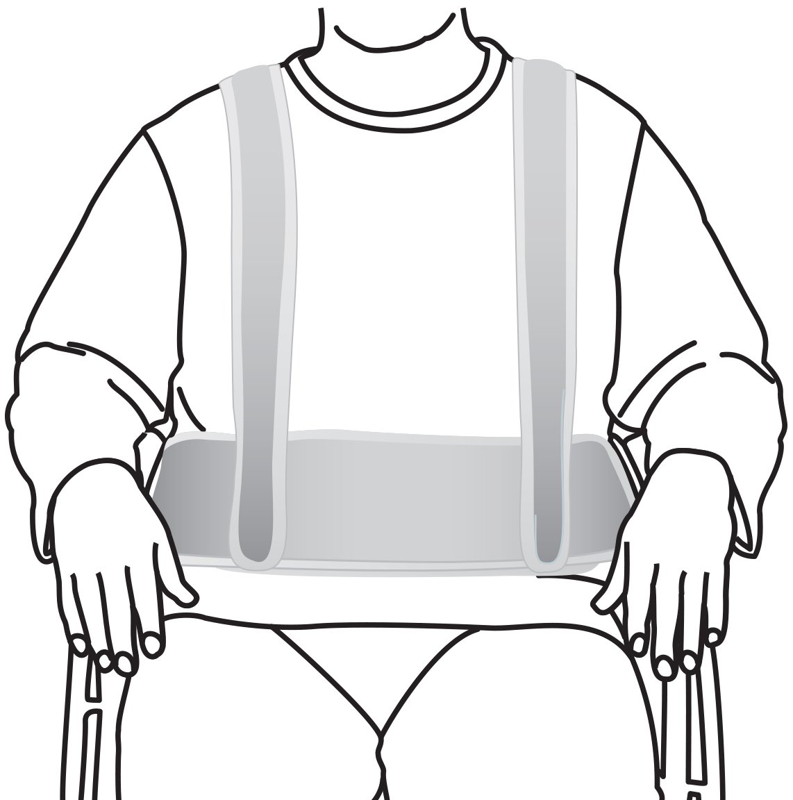 Secure WCH-1 Torso Support Self-Release Wheelchair Positioning Harness ...