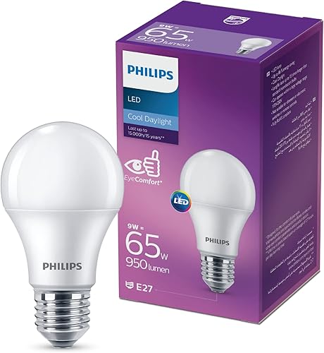Philips LED Light 9W E27 6500K 230V 1CT/12 KSA, Warm White price in ...