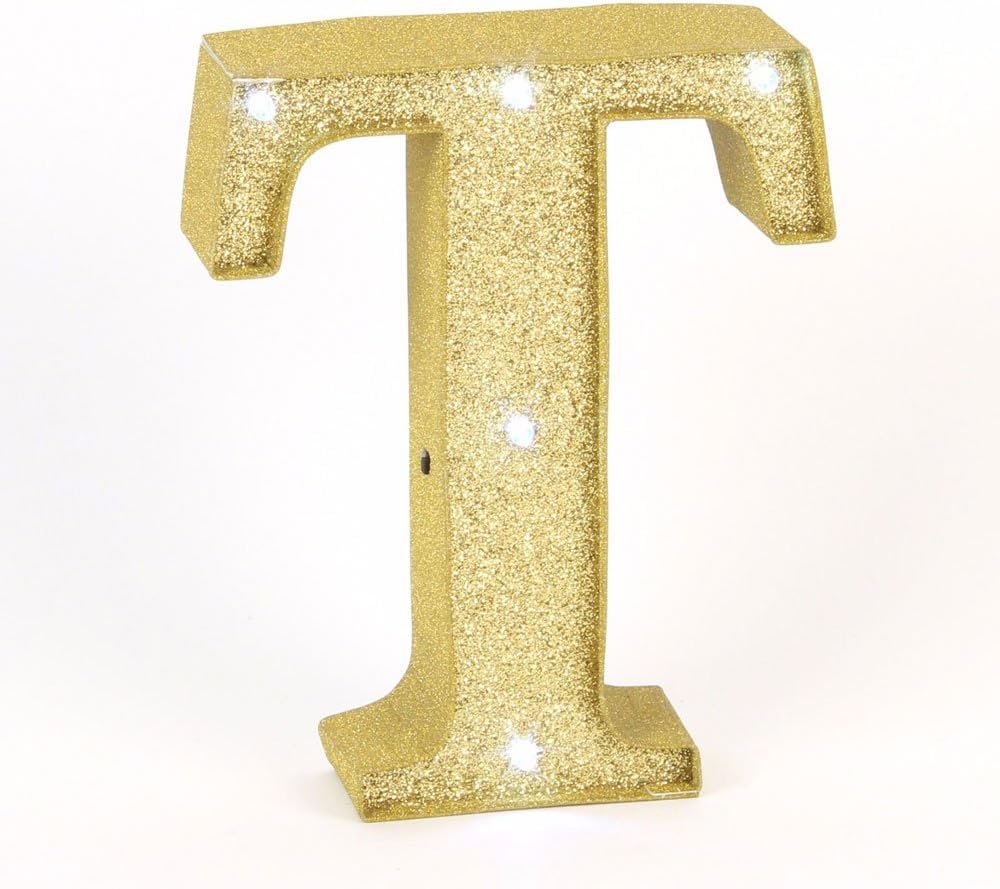 Charleston Gold Glitter Light Up Letter T – BigaMart