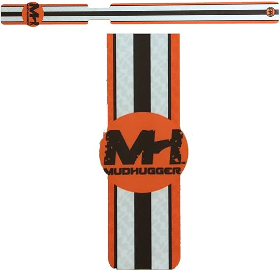 Mudhugger MTB Front Mudguard Decal Sticker - Race - Orange White ...